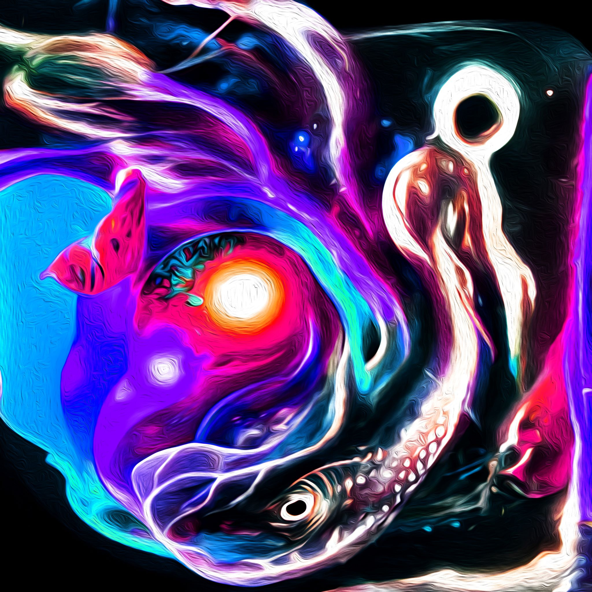 The Koi fish of the cosmo. by Ariel Guevara on Dribbble