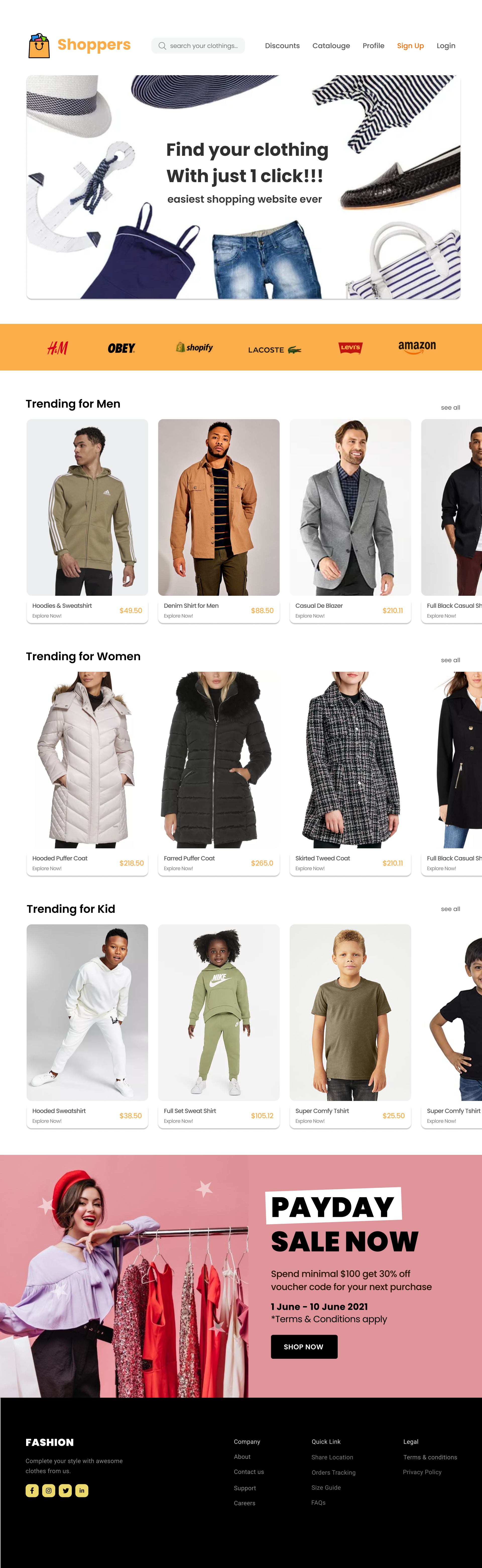 Online Shopping Website Ui/UX Design by Sajjad Hossain on Dribbble