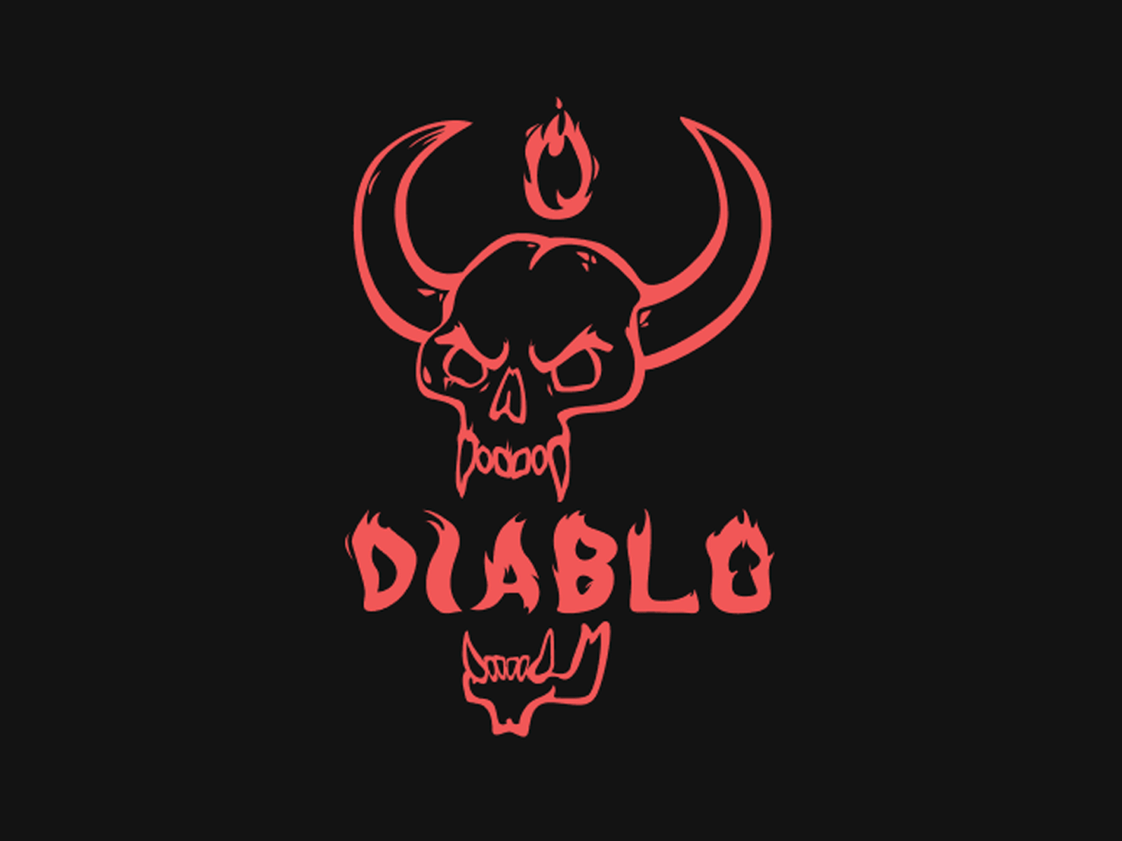 Animated logotype "Diablo" by Darya Berzan on Dribbble