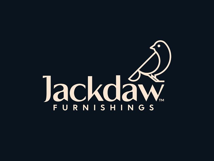 Jackdaw Furnishings Bird Logo by Small Batch Creatives on Dribbble
