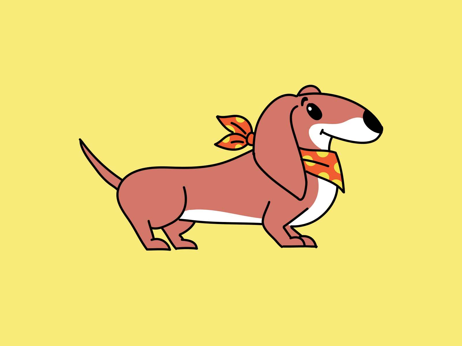 Dachshund Character Illustration by Onivsart on Dribbble