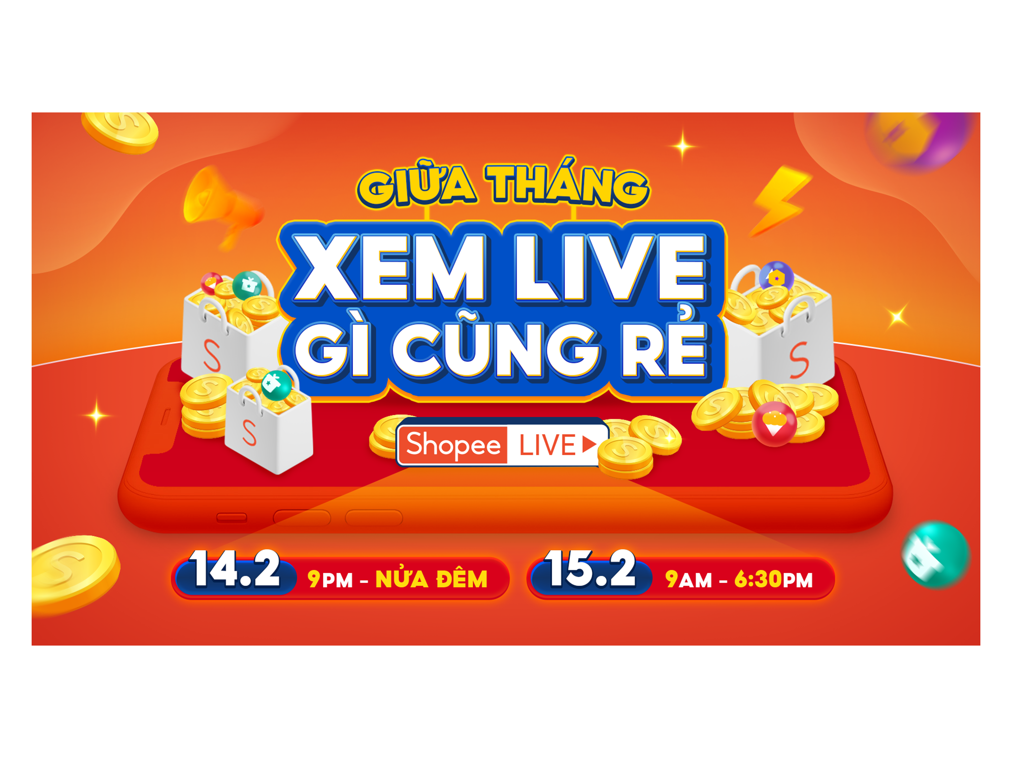 SHOPEE LIVE - SHOPPING SHOW 15.2 DESIGN by Minh Khôi Trần on Dribbble