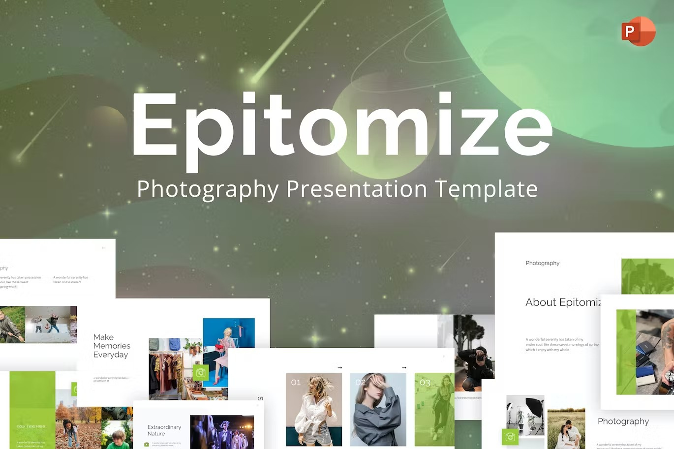 Epitomize Green Photography PowerPoint Template by RRgraph on Dribbble