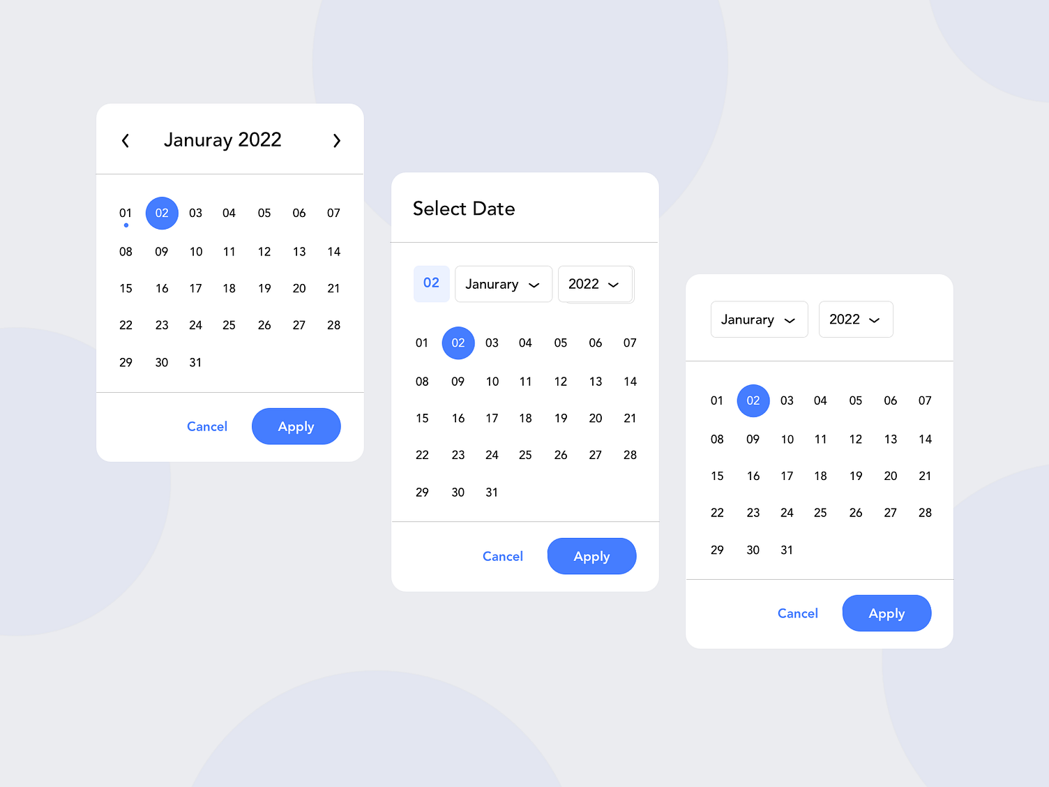 Date Picker UI by Himanshu kandpal on Dribbble