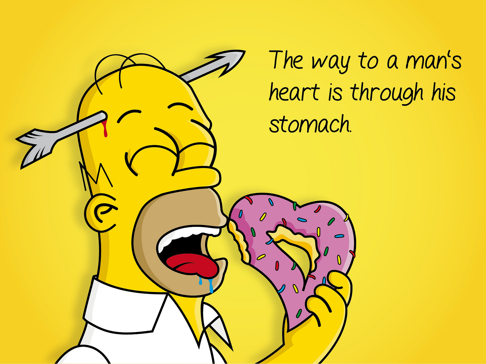 The heart eating Homer by Alexander Honig on Dribbble