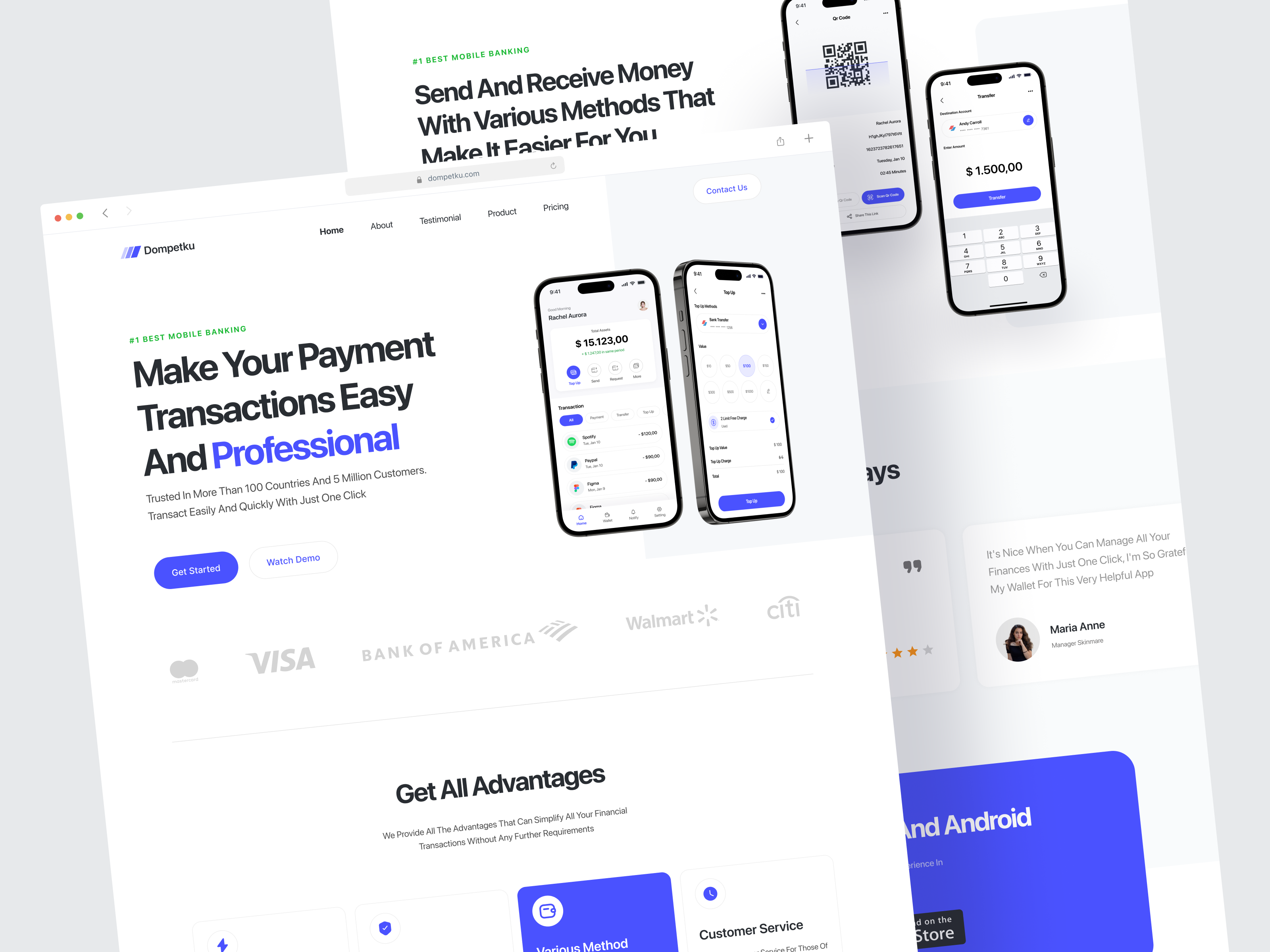 Dompetku - Wallet Landing Page by Zakaria on Dribbble