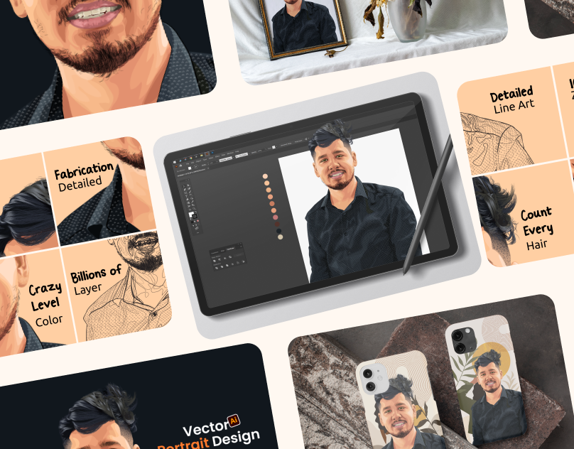 Vector Portrait Design by Jabin Moni on Dribbble