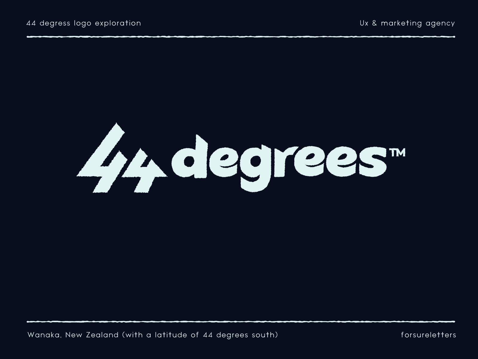 44 degrees _ logotype by ForSureLetters on Dribbble