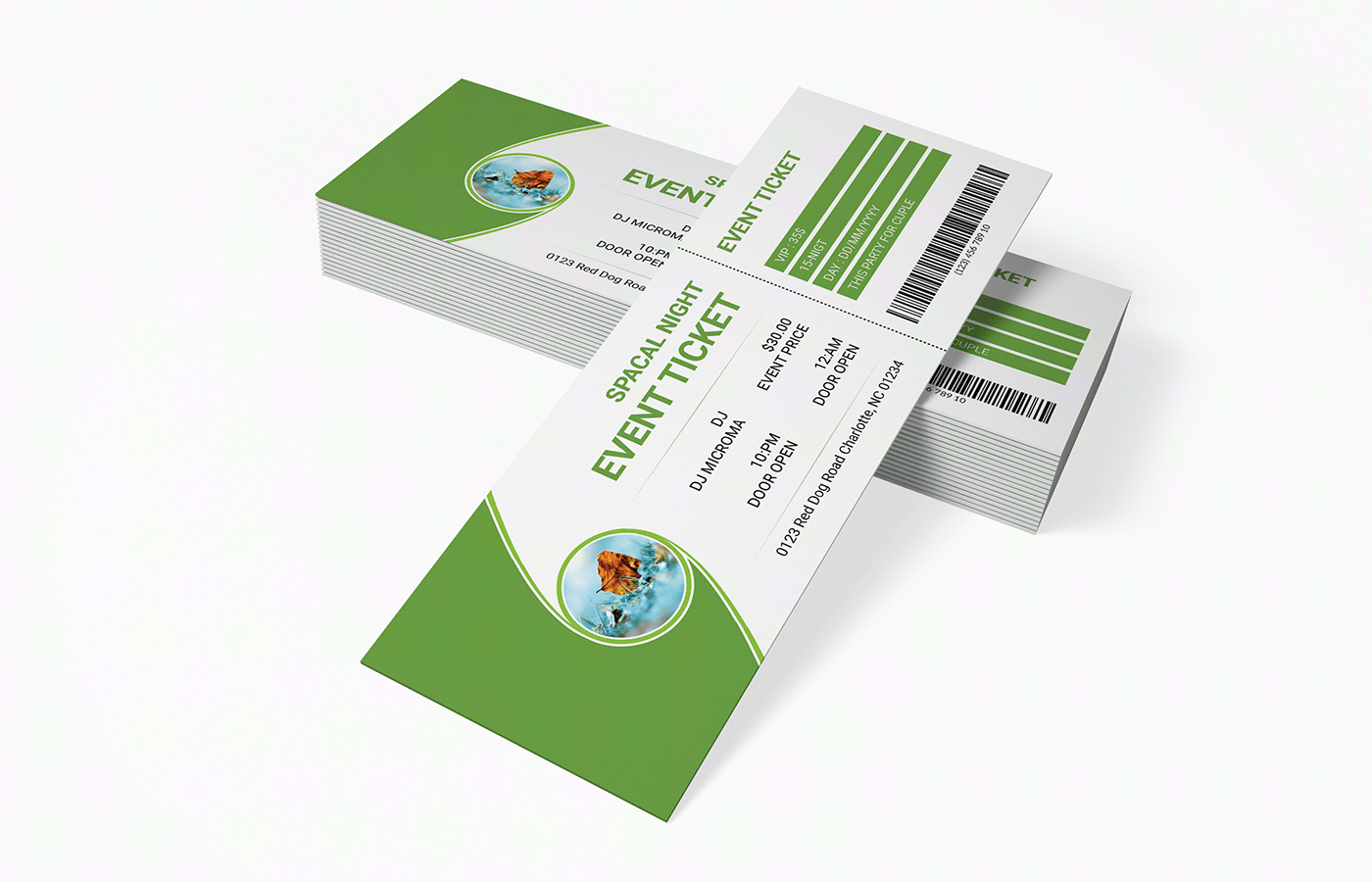 Event Ticket Design by Design Wave on Dribbble