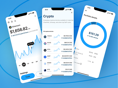Crypto Mobile App - WealthSimple by Abdussalam Popoola | UI/UX Designer ...
