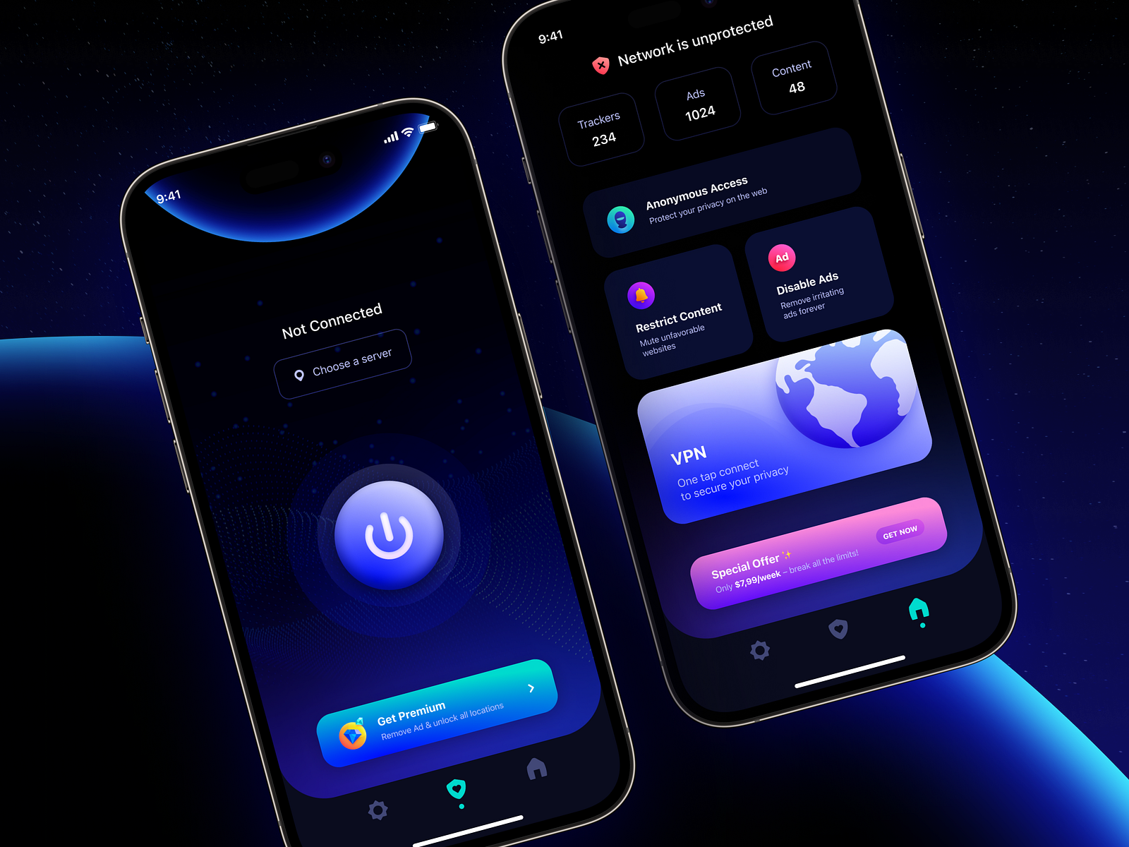 VPN App Design Concept by Volha Barysik on Dribbble