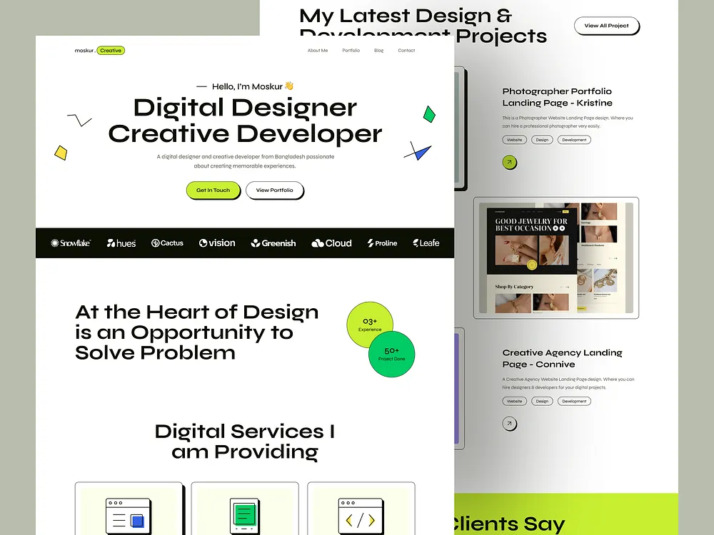 Developer Portfolio designs, themes, templates and downloadable graphic ...