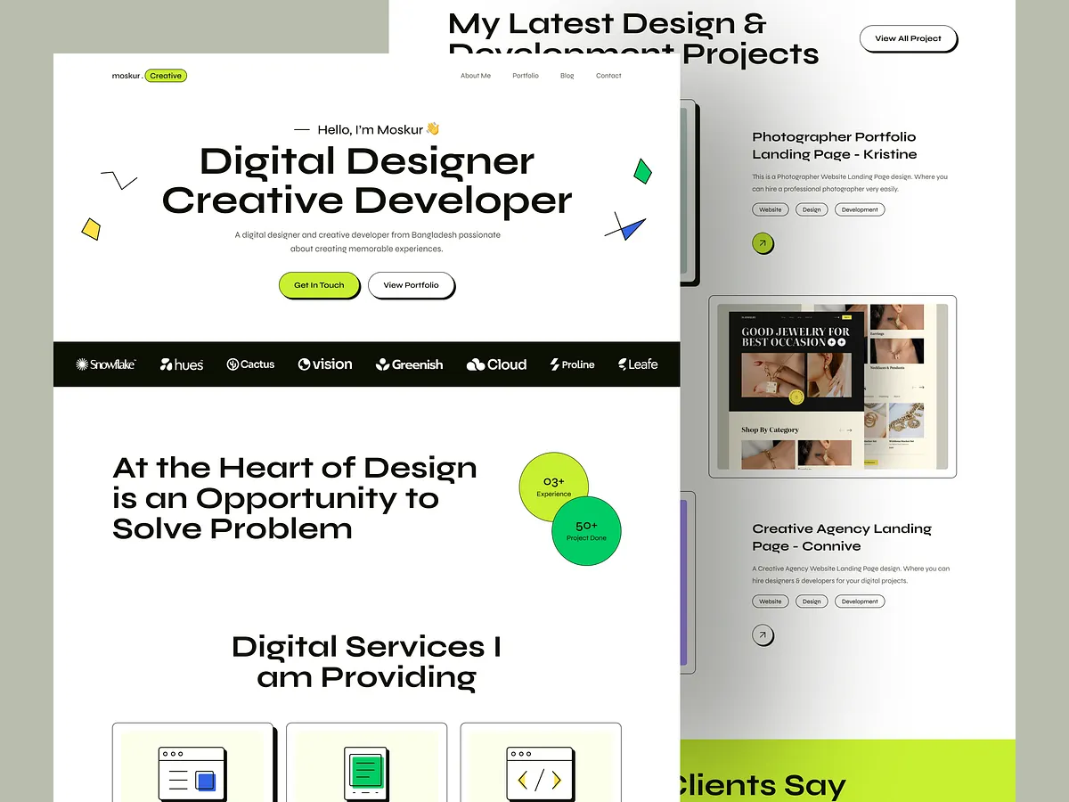 Developer Portfolio designs, themes, templates and downloadable graphic ...