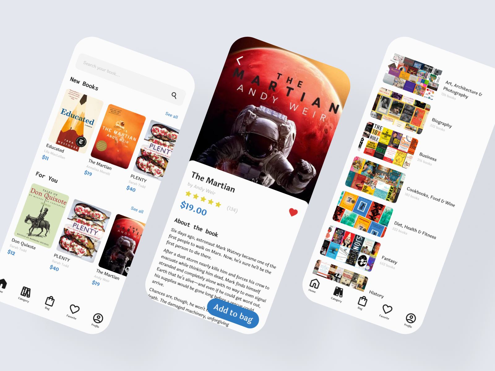 Bookstore App UI/UX by Mike Lesiuk on Dribbble