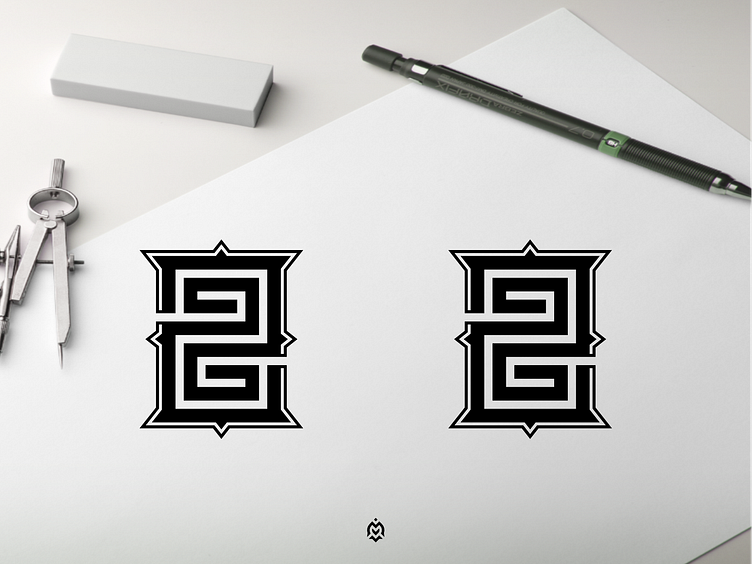 2GG monogram logo concept by mbah_menirr on Dribbble