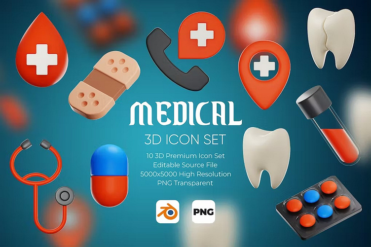 Medical 3D Icon Set by Creative Sandra on Dribbble