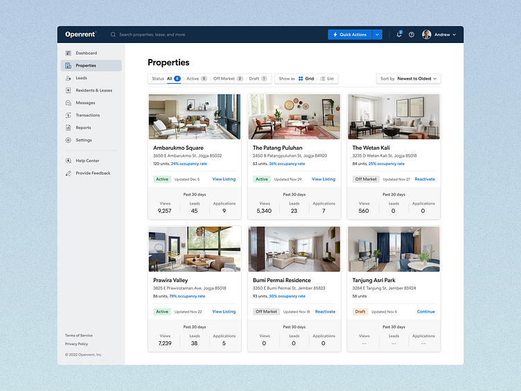 Rental Property Management Software by Ahmad Fawaid on Dribbble