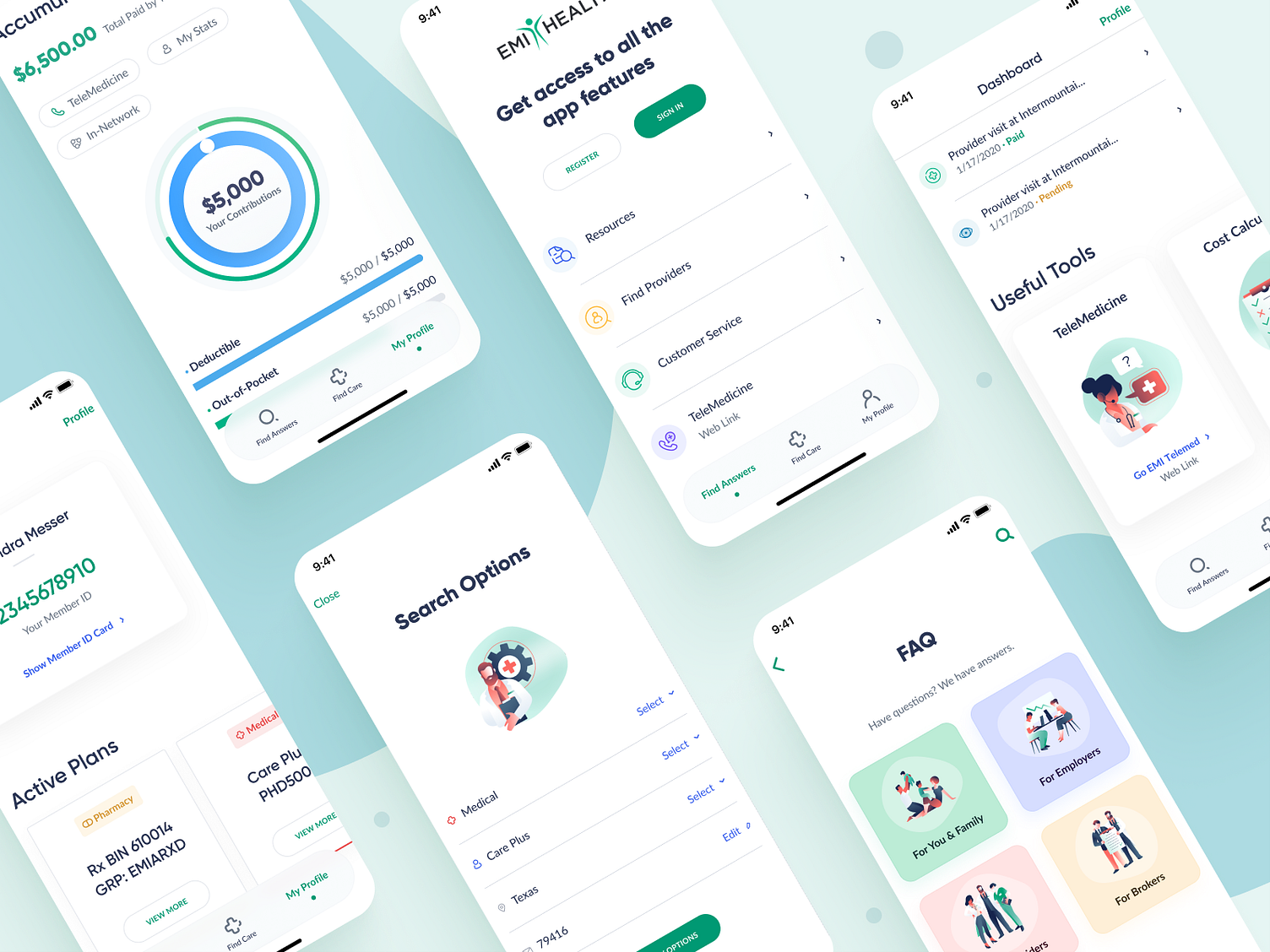 EMI Health Mobile App design: iOS Android ux ui designer by Ramotion on ...