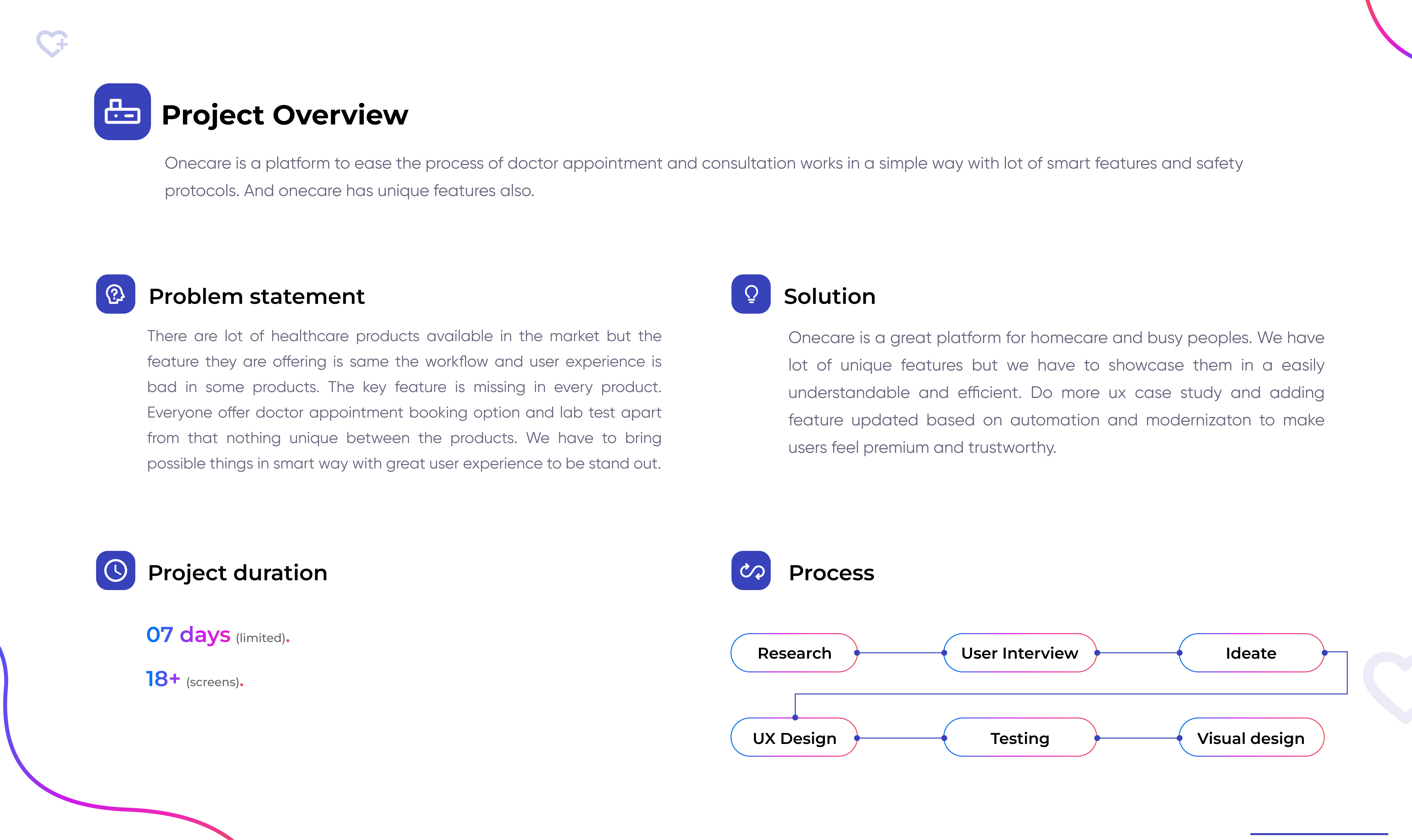 Healthcare UX case study by Dinesh on Dribbble