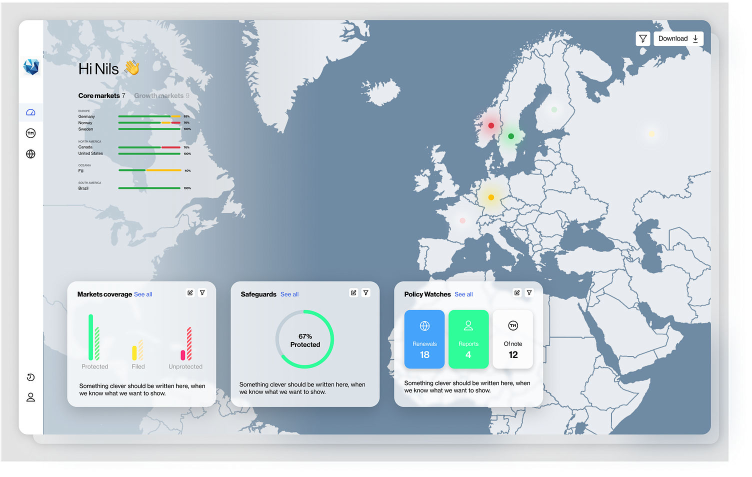 CRM map dashboard by Mikael Edgren on Dribbble