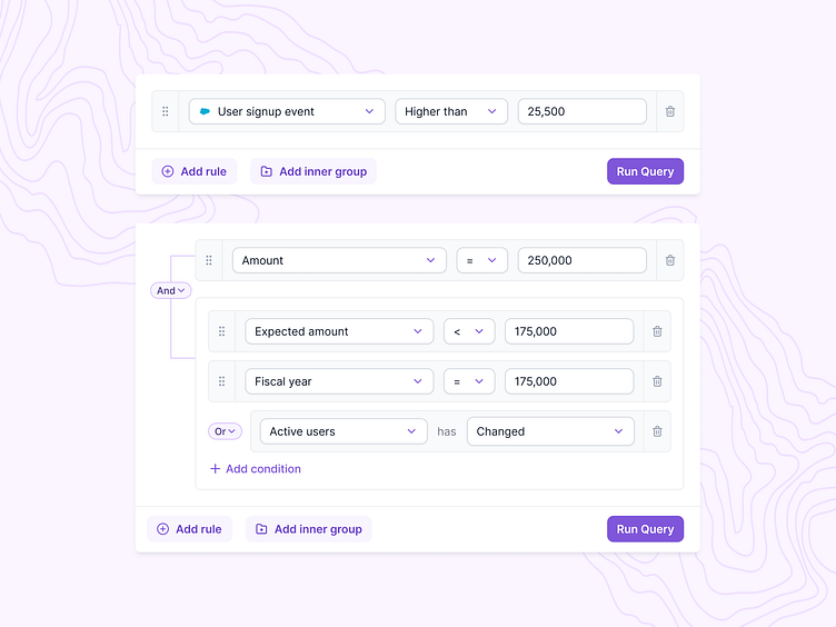 Query builder by Eugen Eşanu for Shosho Design on Dribbble