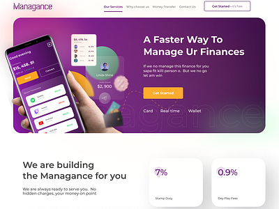 Managance Landing Page UI Design by Salis Thalith Ridwan on Dribbble