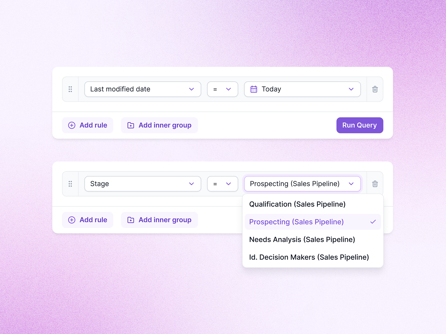 Query builder (2) by Eugen Eşanu for Shosho Design on Dribbble