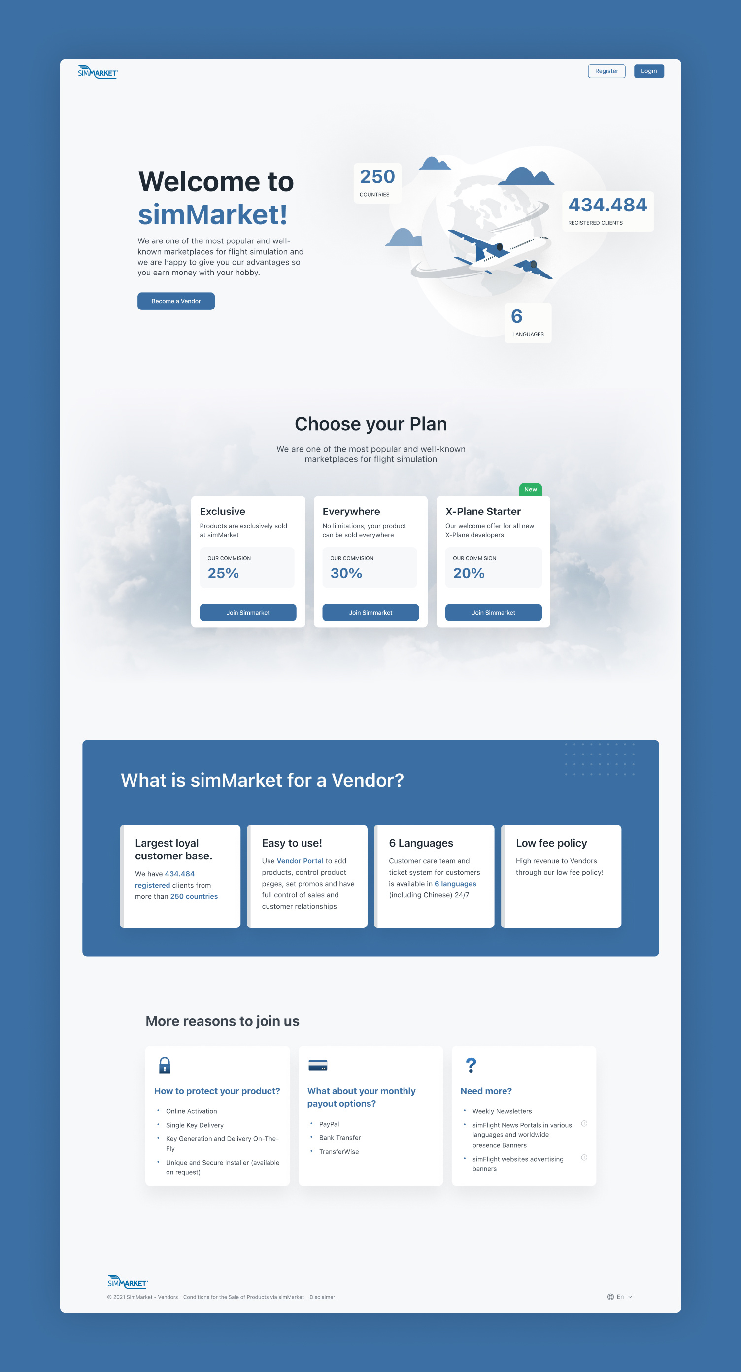 simMarket Vendors Platform: Registration and Login by Concealed on Dribbble