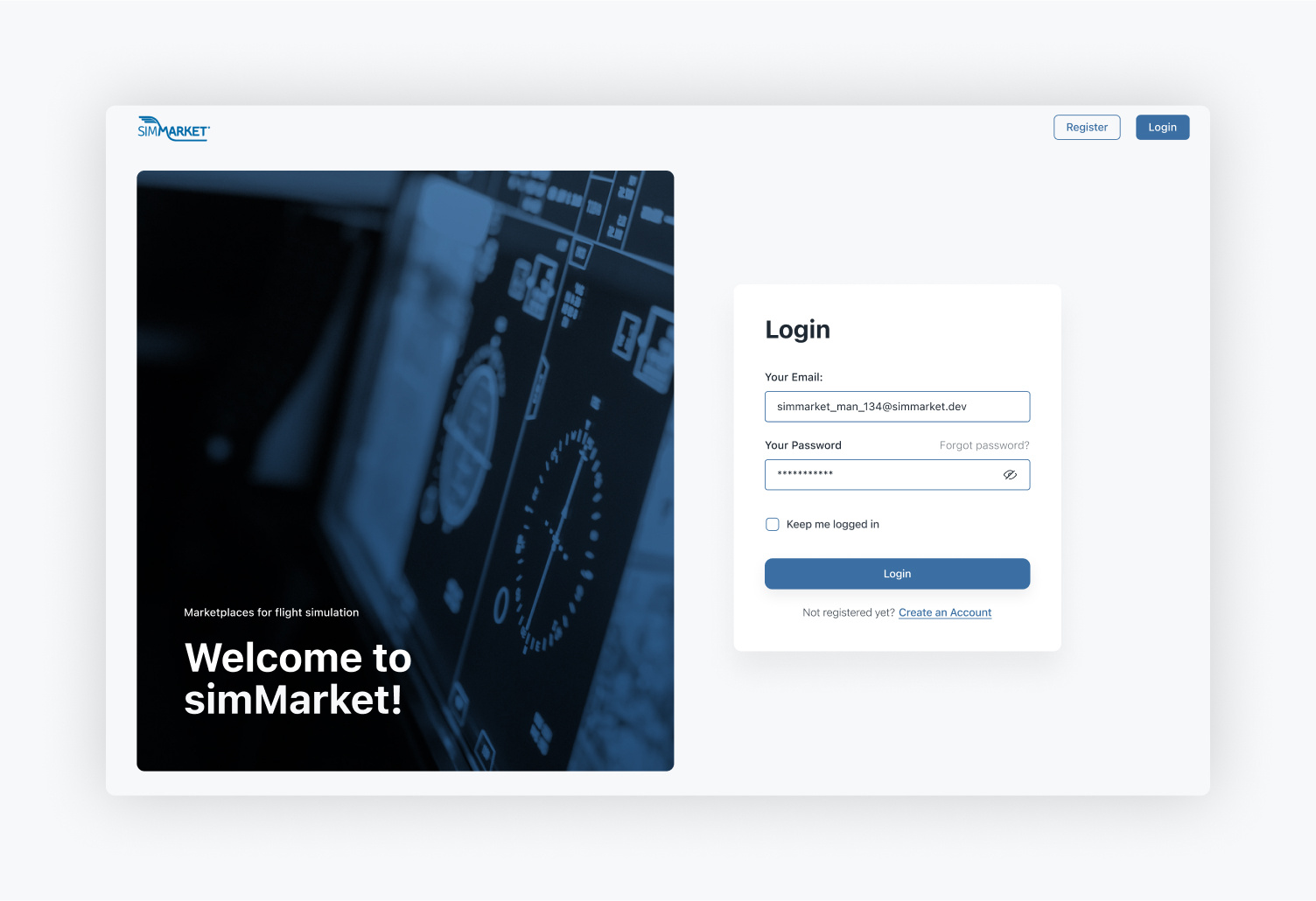 simMarket Vendors Platform: Registration and Login by Concealed on Dribbble