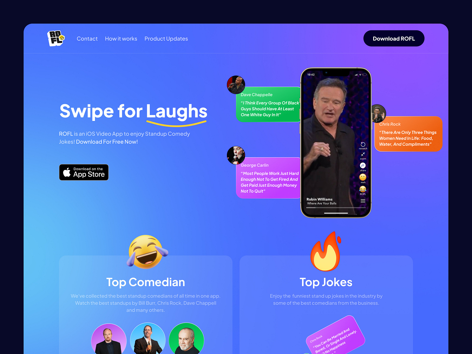 ROFL - Landing Page by Awesomic on Dribbble