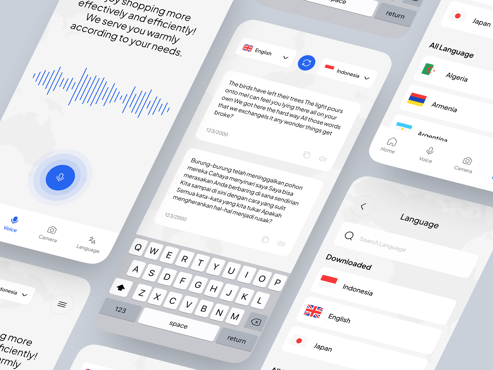 Translator - Mobile App by Danica Massie for Caraka on Dribbble