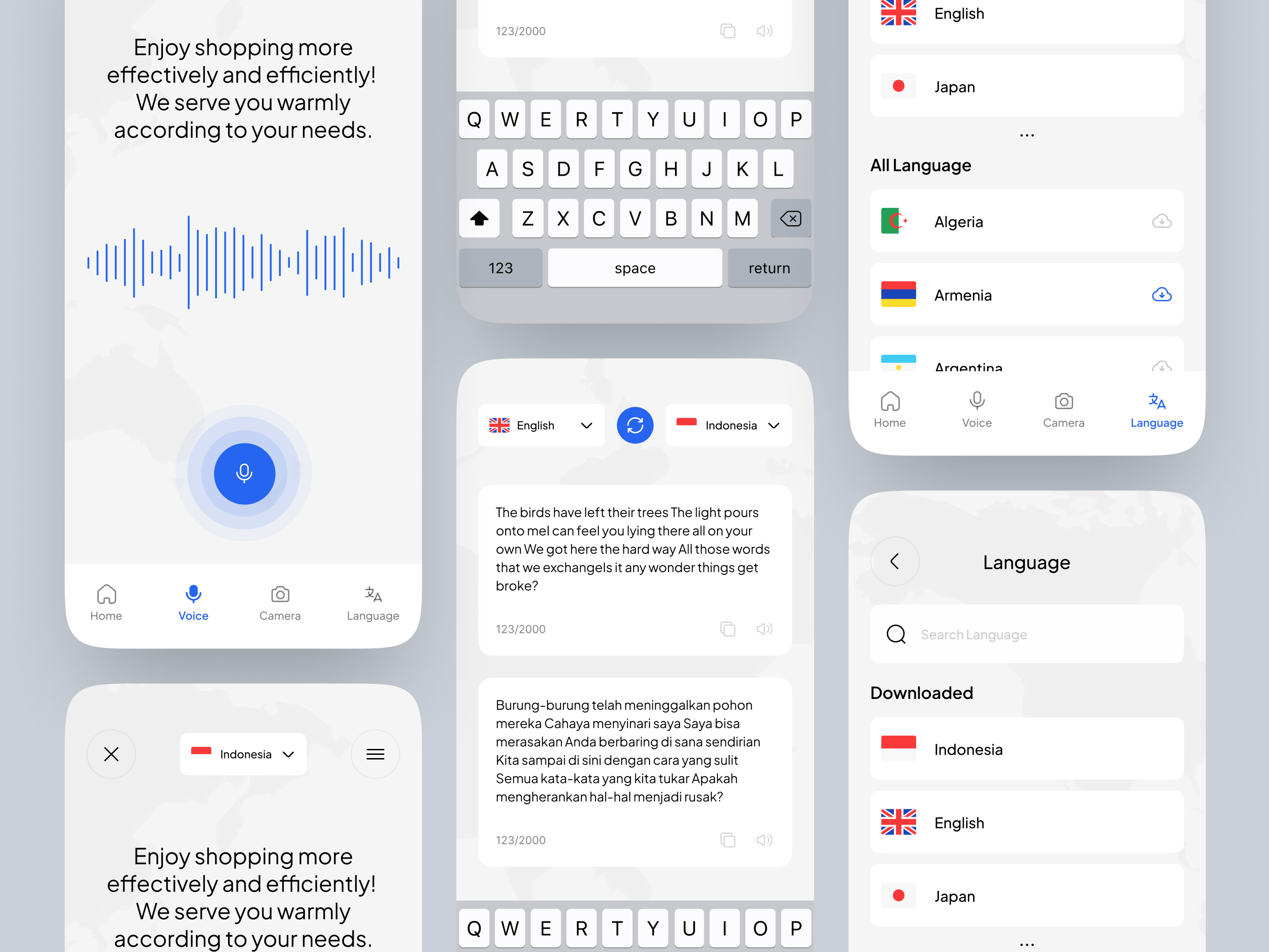 Translator - Mobile App by Danica Massie for Caraka on Dribbble