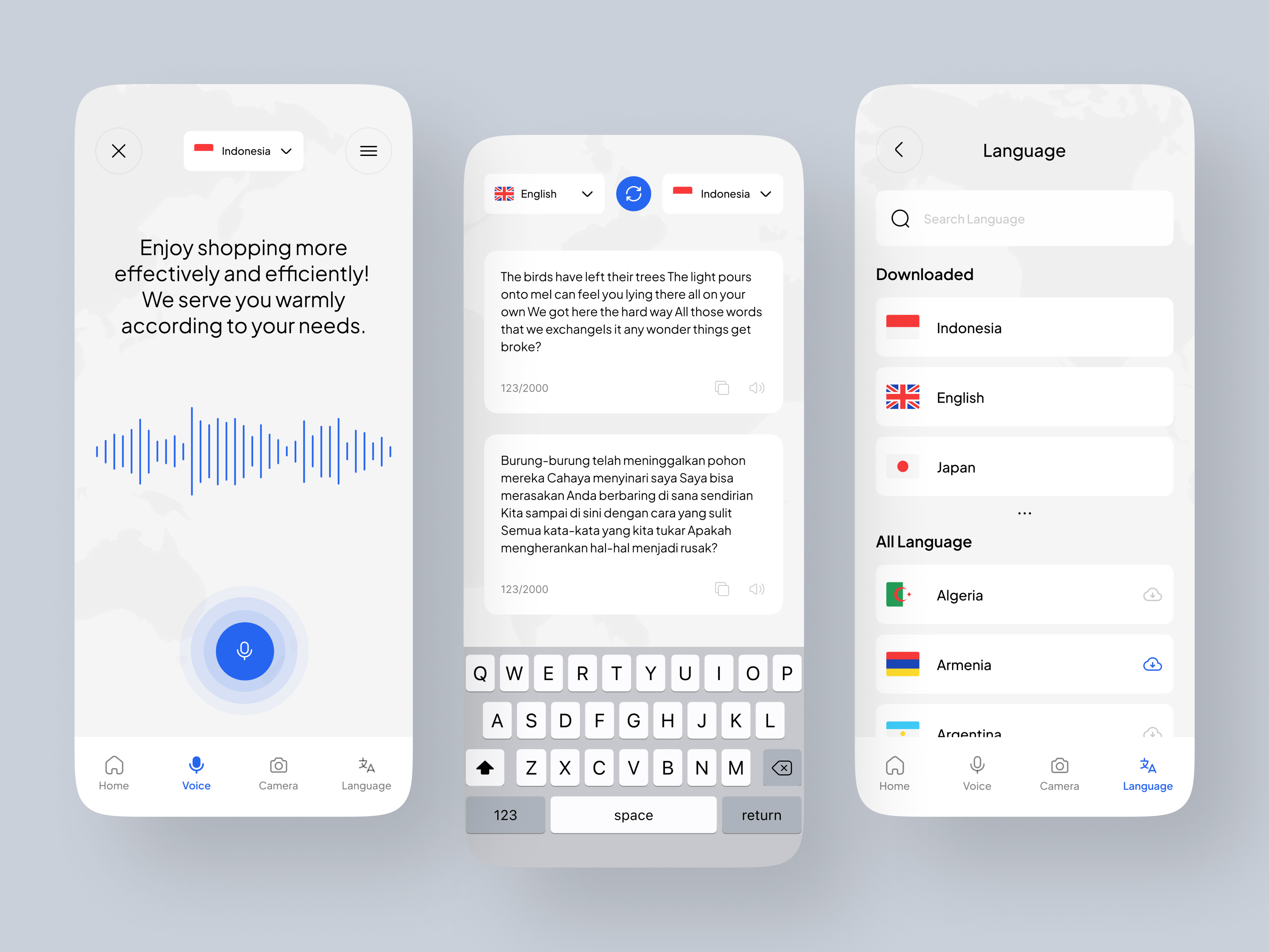 Translator - Mobile App by Danica Massie on Dribbble