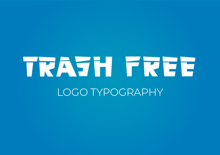"TRASH FREE" Logo Typography by G. Simon Art on Dribbble