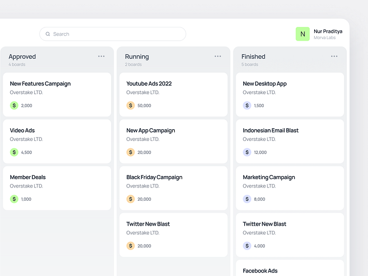 Soul Saas ⌁ Campaign Management Dashboard by Nur Praditya for Morva ...