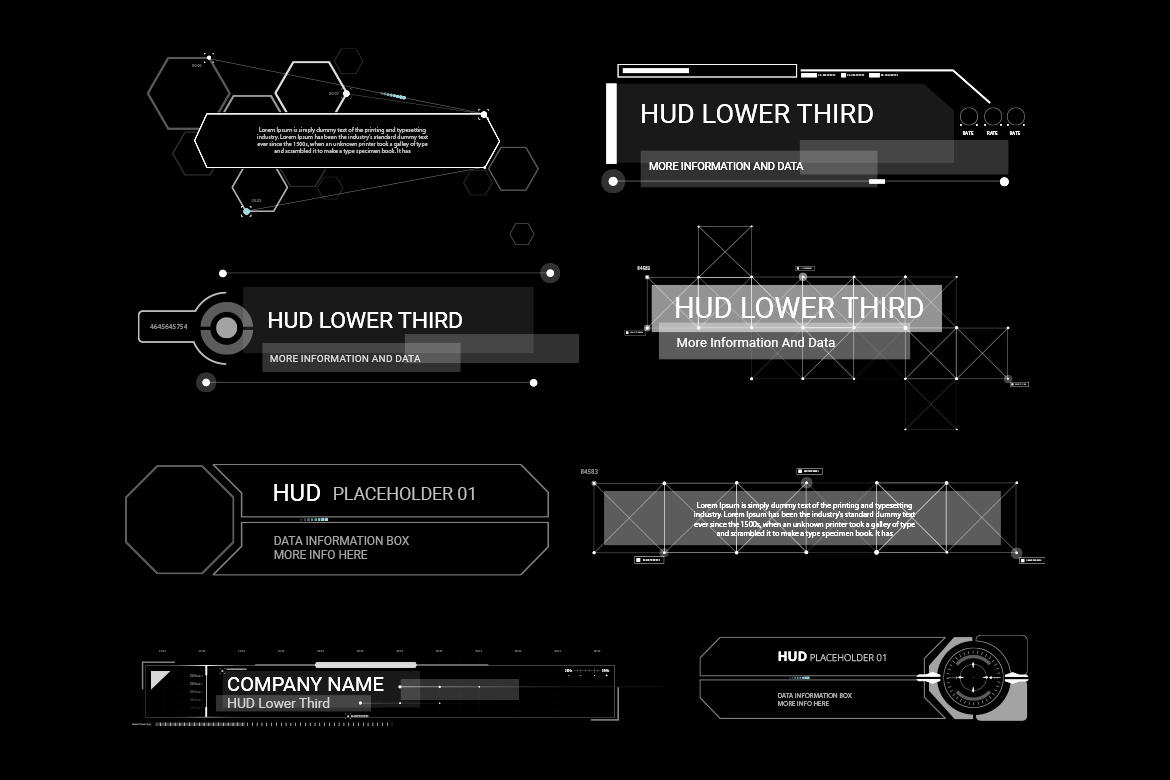 Modern HUD Lower-Thirds by Pixflow on Dribbble