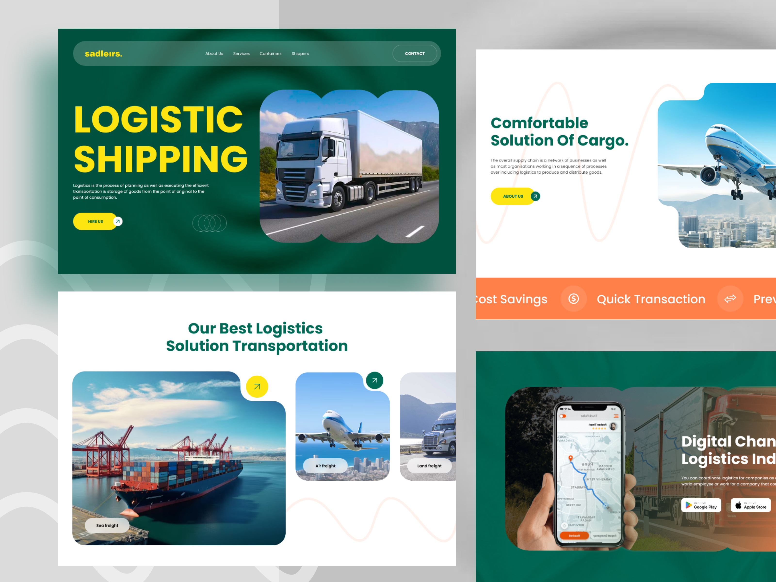 Logistic - Cargo - Shipment - Web Design - Landing page by Jabel - UI ...