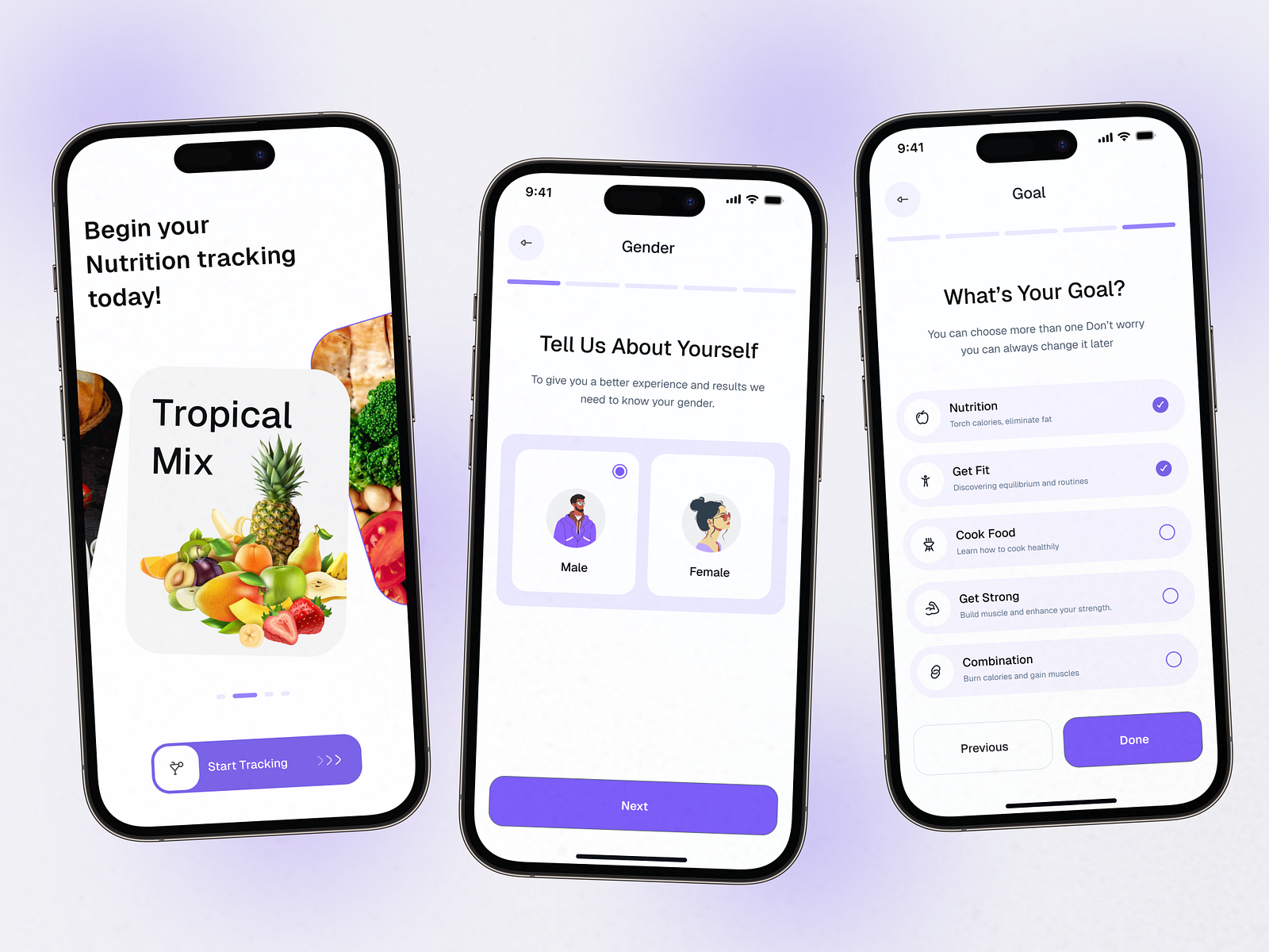 Nutrition Tracker App UI 🍎 by Rubel Hossain on Dribbble