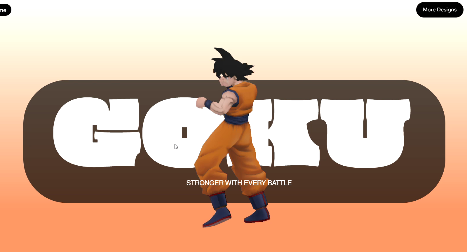 Goku 3D Website by Unobtainiumm on Dribbble