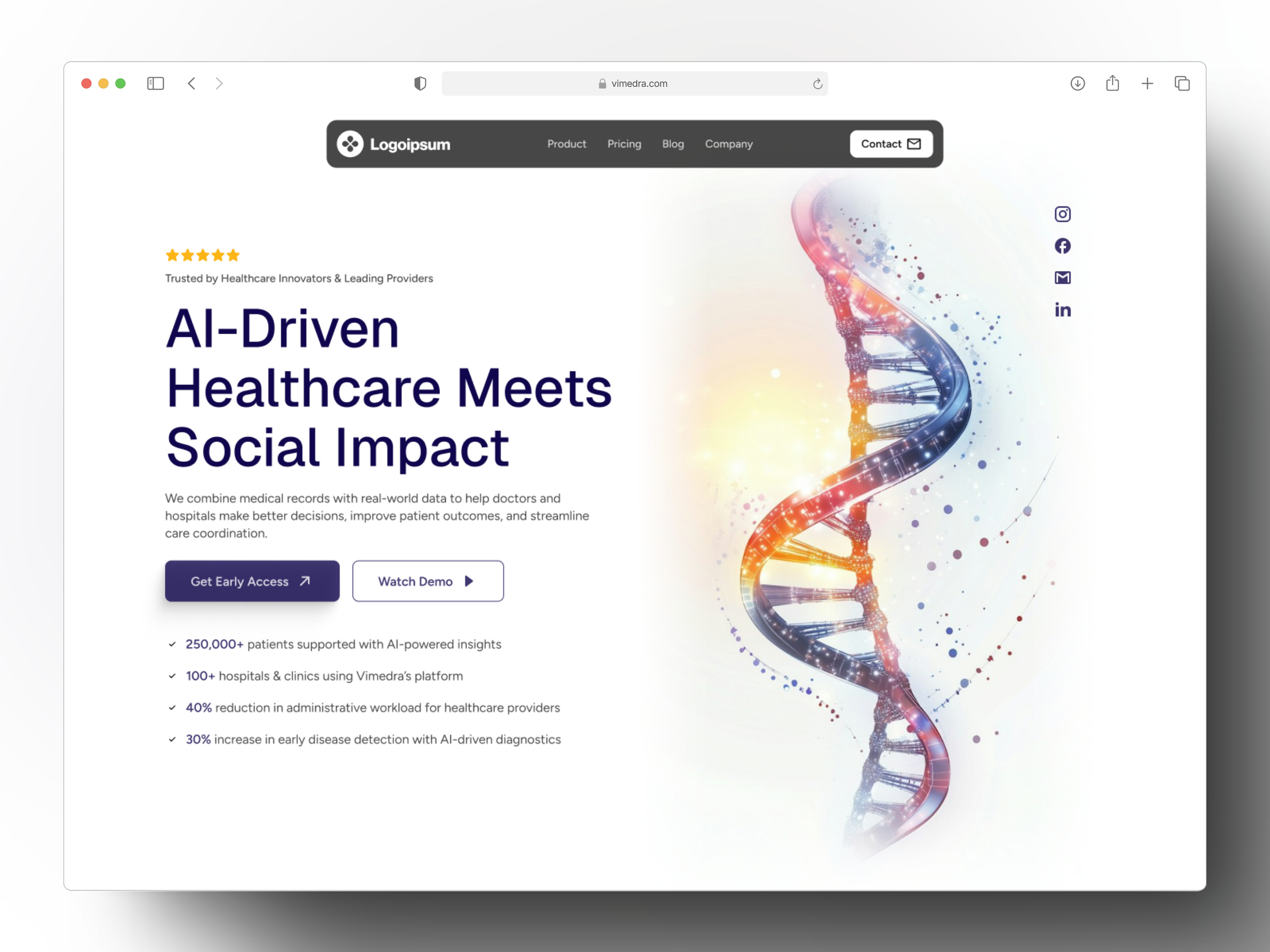 MedTech Landing Page Exploration by Olumide Adetifa on Dribbble