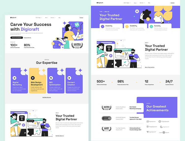 DigiCraft About & Pricing Page – Digital Agency Website Framer by Ahmad ...
