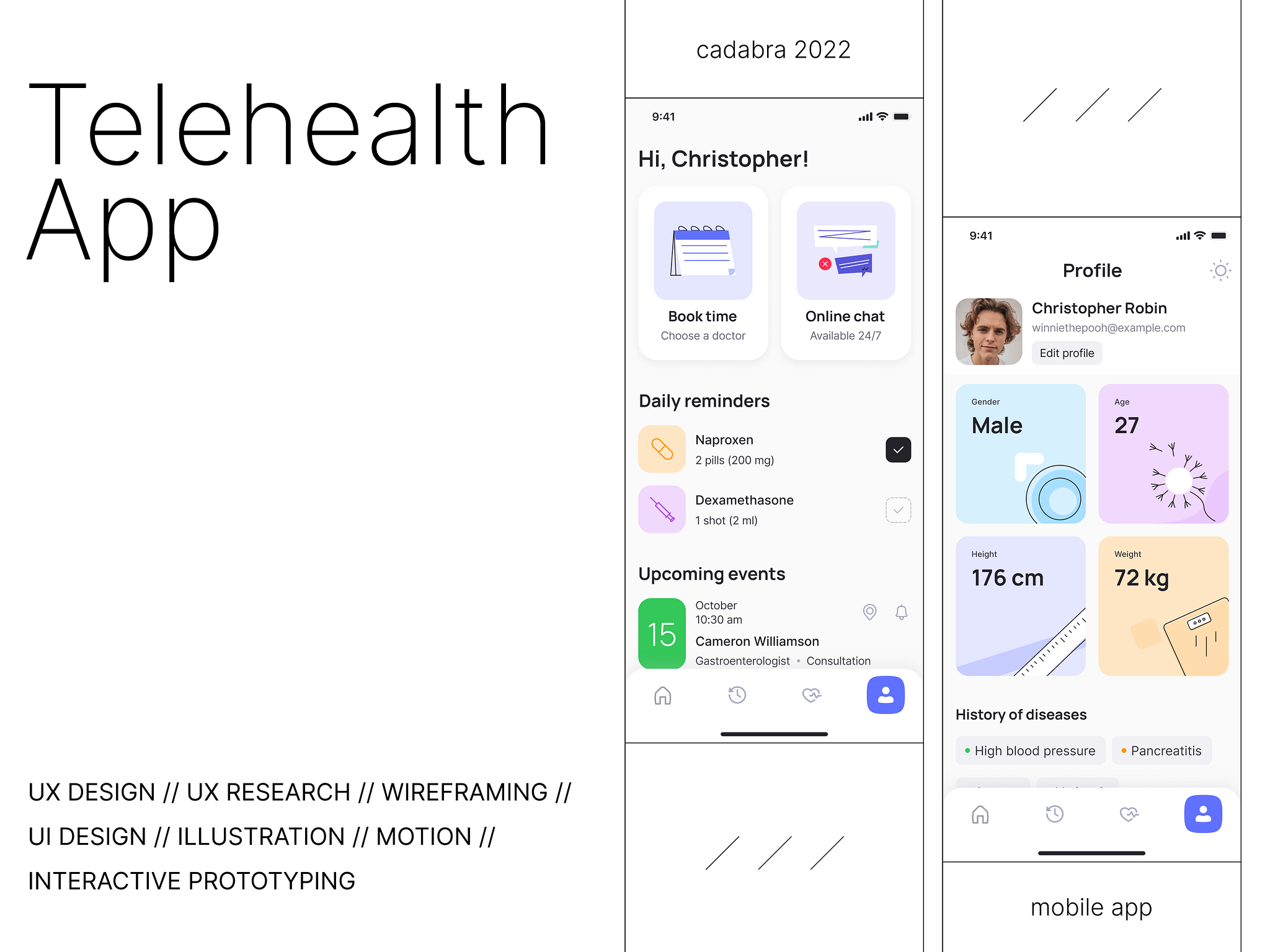 Telehealth App by Cadabra Studio on Dribbble