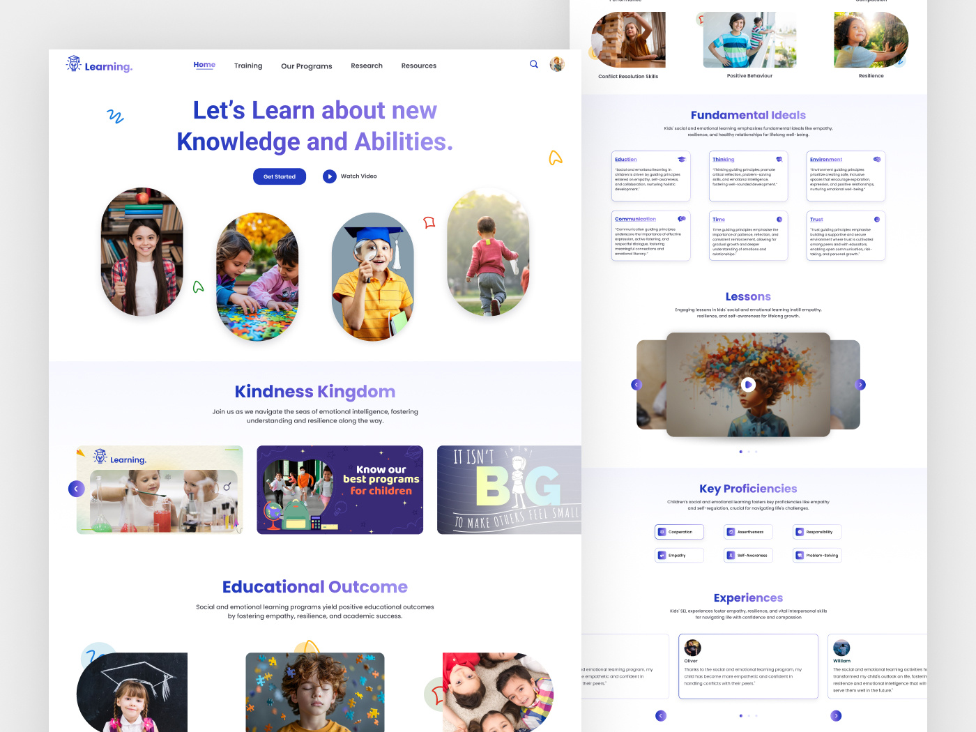 Kids Learning Website by Jinisha Mangukiya on Dribbble
