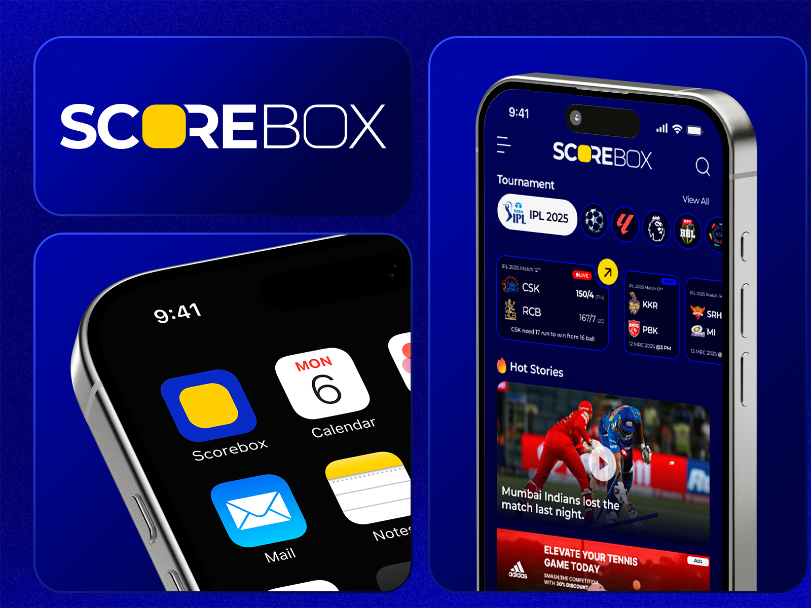 Scorebox - Live Sports Score App UI Design by Drawbox Design Agency on Dribbble