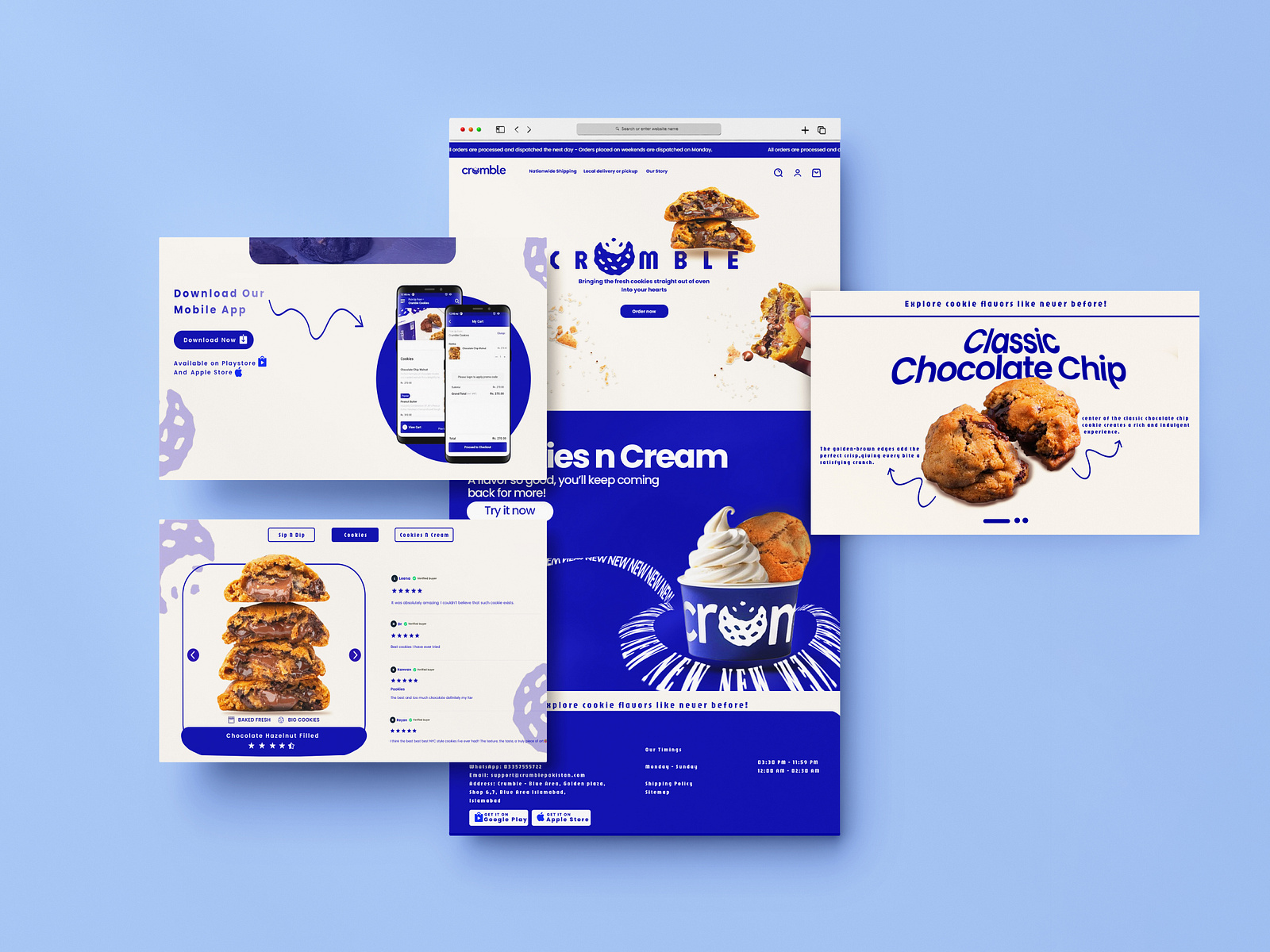 Crumble Cookies Website Redesign by Eisha Shafiq on Dribbble