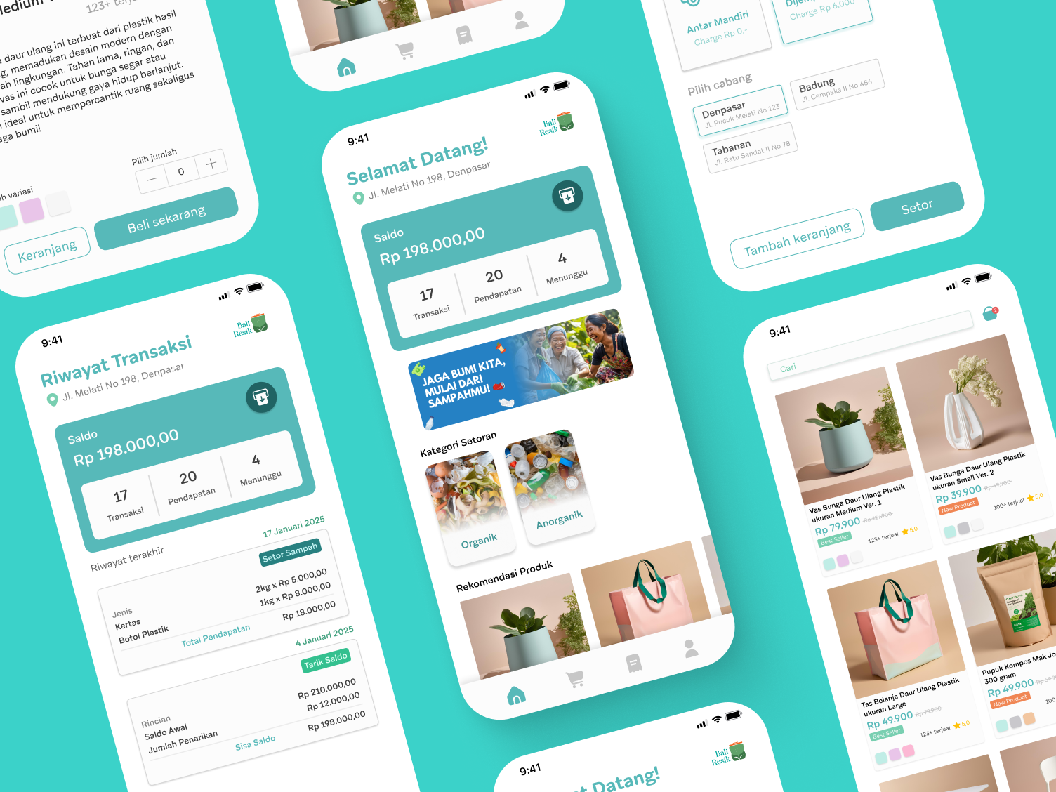 Bali Resik: Recycling Trash Bank & E-Commerce App by Mutya Dewi on Dribbble