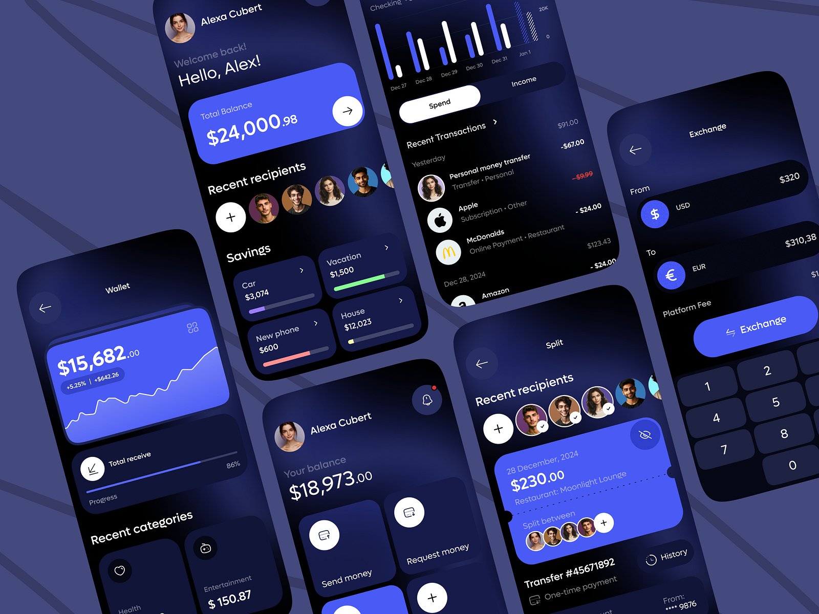 Finance App UI Design by Anastasia Golovko for Tino on Dribbble