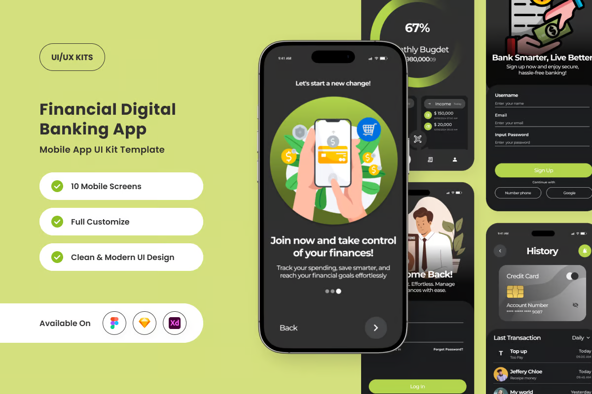 Experience Seamless Banking with a Modern and Intuitive App UI by Stacy ...