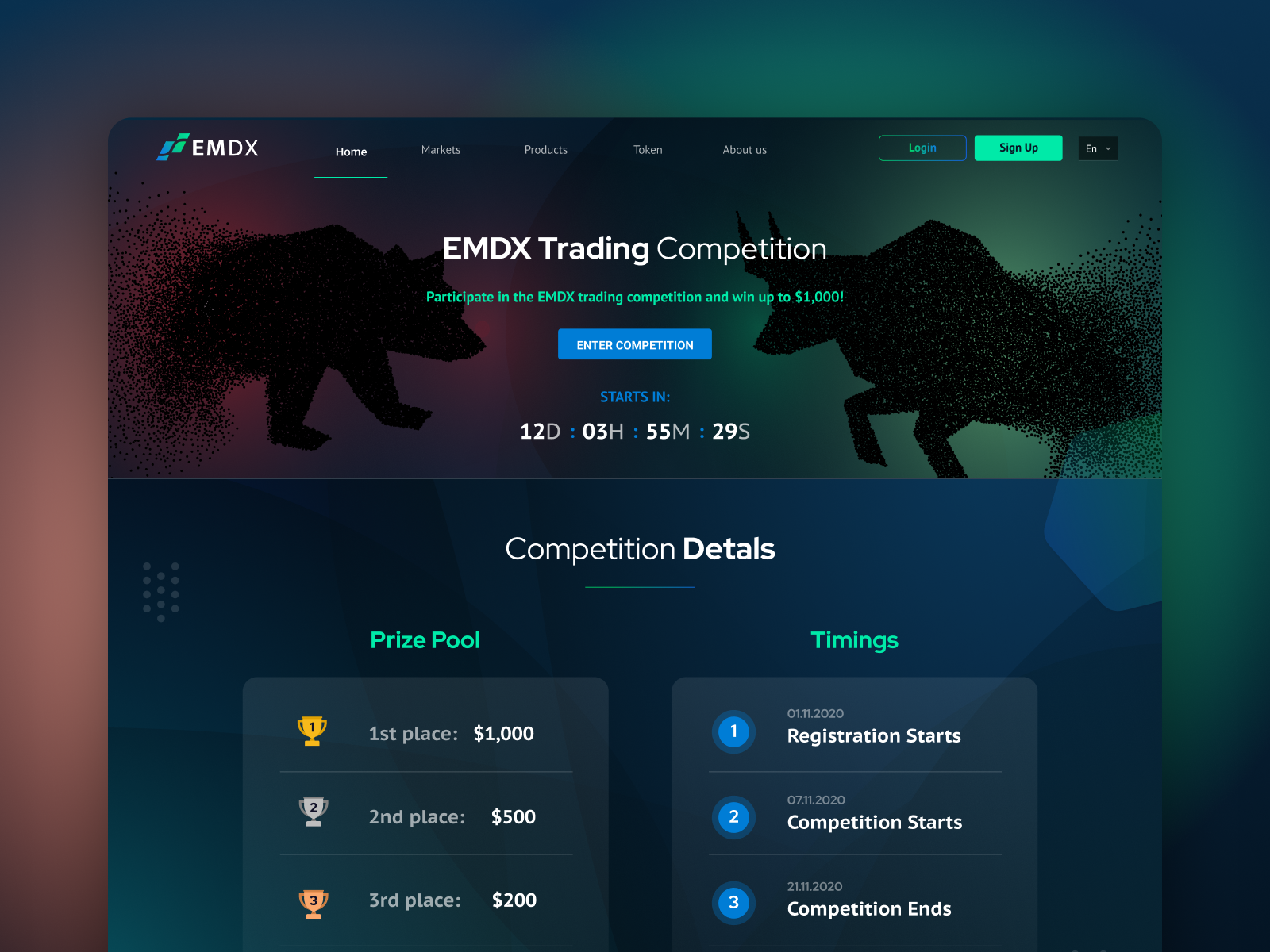 EMDX Trading Competition Design by Dimitri on Dribbble