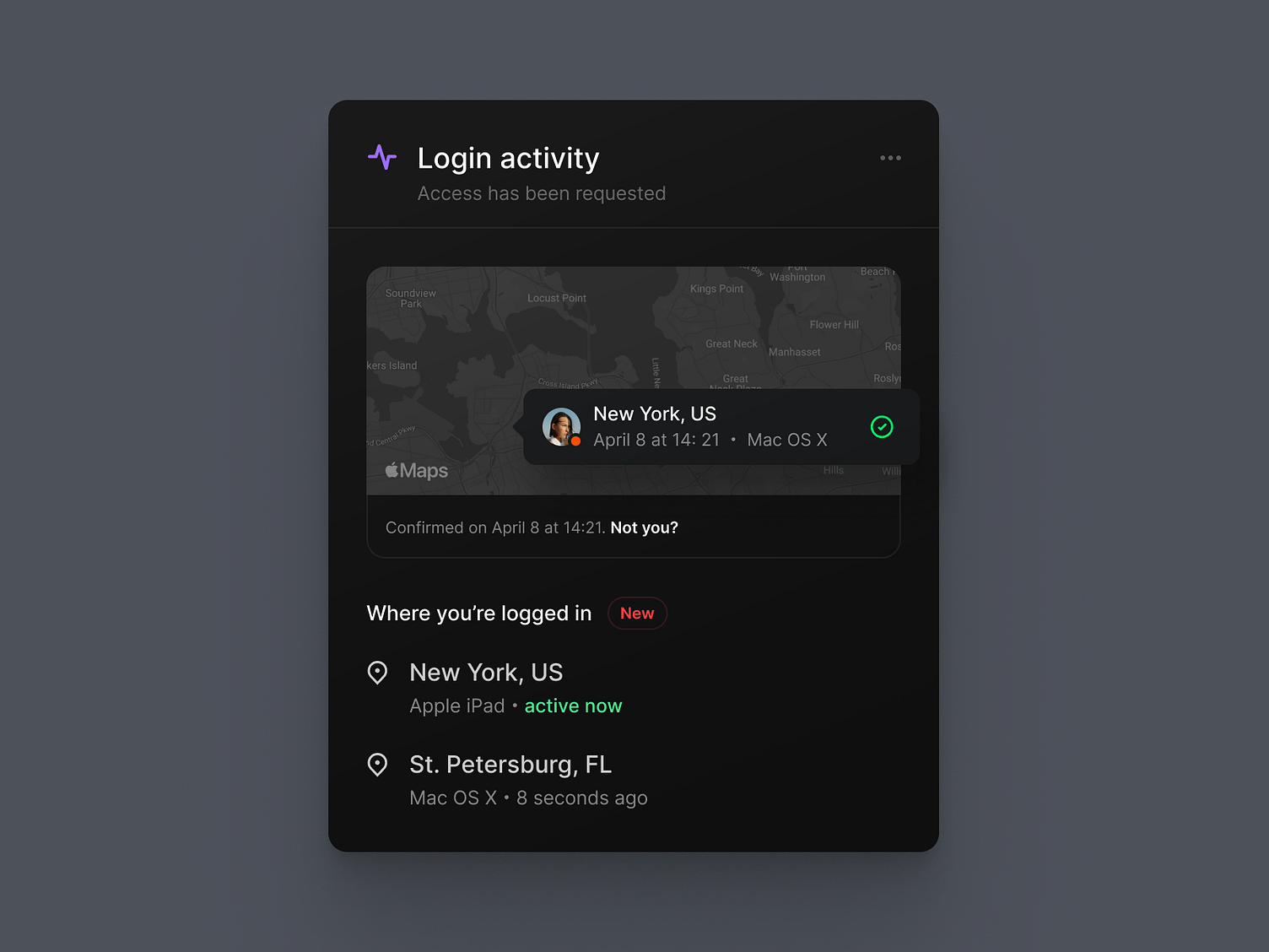 login activity by Wojciech Zieliński on Dribbble